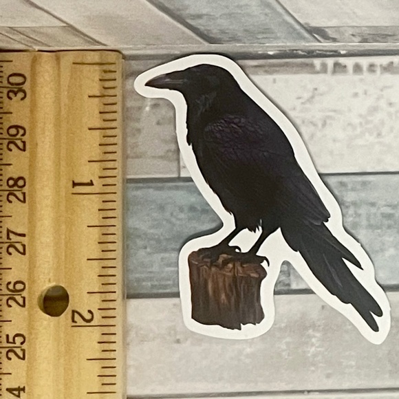 Office | 110 Raven Black Crow Reusable Waterproof Vinyl Sticker Decal ...